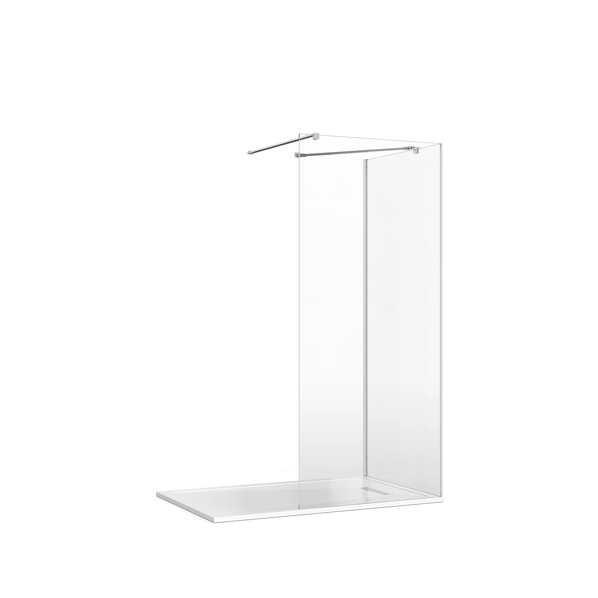 Gallery 10 Corner Shower with Angled Bracing Bar | Crosswater Bathrooms